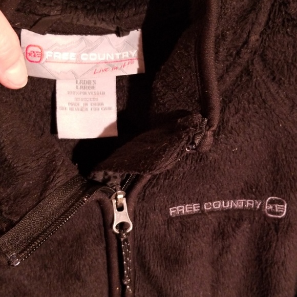 Free Country | Jackets & Coats | Free Country Plush Black Jacket Large ...